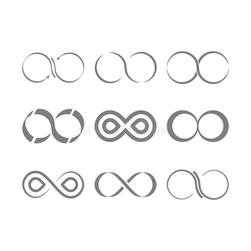 Monochrome infinity symbol stock vector. Illustration of infinity ...