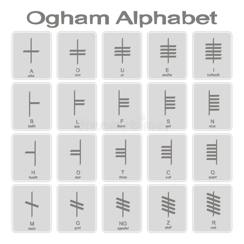 Ogham Alphabet Stock Illustrations – 19 Ogham Alphabet Stock ...