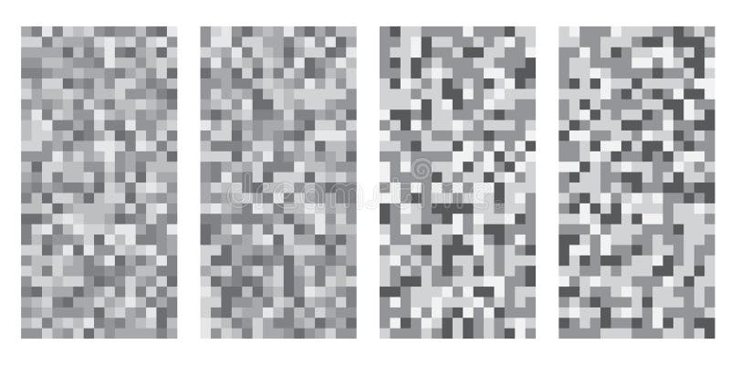 A Set of Monochrome Pixelated Censorship Bars in Rectangular Forms ...
