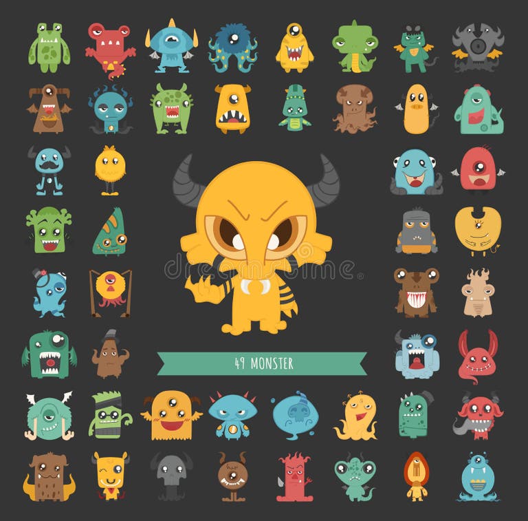 Monster Poses Stock Illustrations – 809 Monster Poses Stock ...