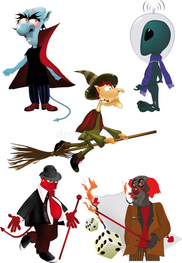 Set monsters stock vector. Illustration of demon, cubes - 16280113