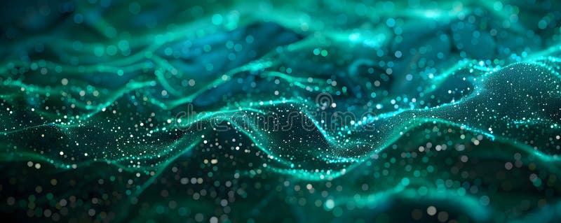 Captivating Cyan Stardust: Dreamy Banner Radiance Stock Illustration ...