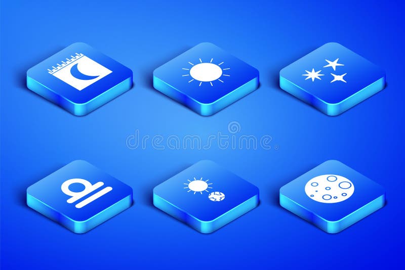Set Moon, Phases Calendar, Solstice, Libra Zodiac, Sun and Falling Star ...