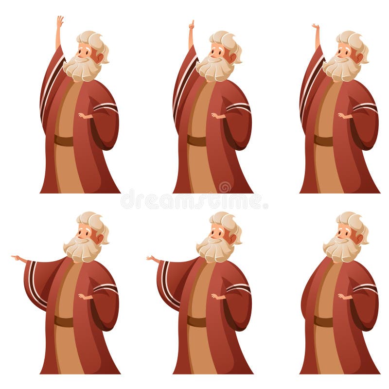 Set of Moses icons stock vector. Illustration of ancient - 86227308