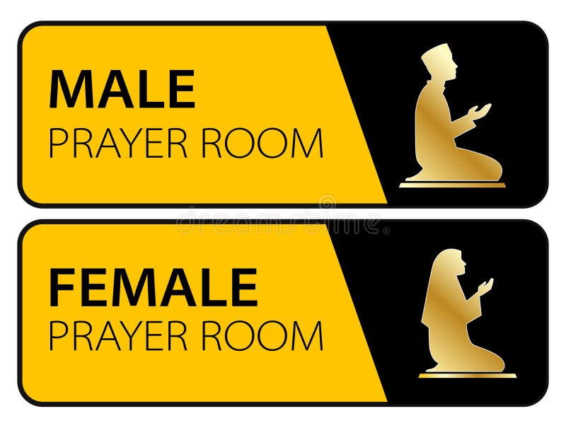Set of Mosque Icon or Prayer Room Sign Isolated. 3D Illustration ...