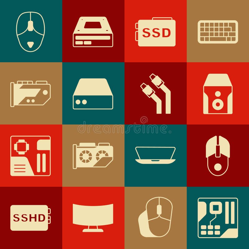 Set Motherboard Digital Chip, Computer Mouse, Uninterruptible Power ...