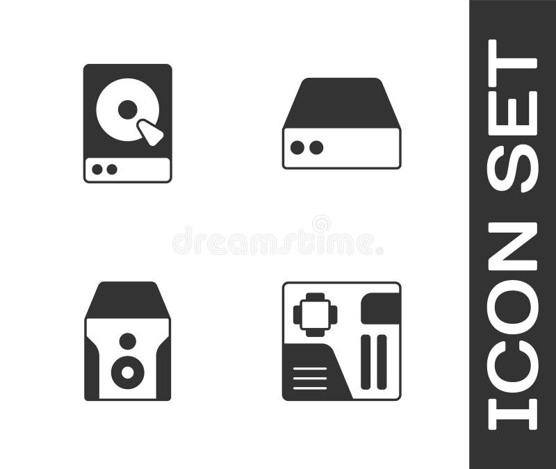 Set Motherboard Digital Chip, Hard Disk Drive HDD, Uninterruptible ...