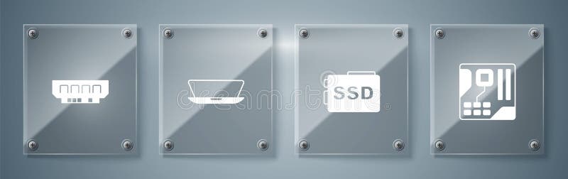 Set Motherboard Digital Chip, SSD Card, Laptop and RAM, Random Access ...