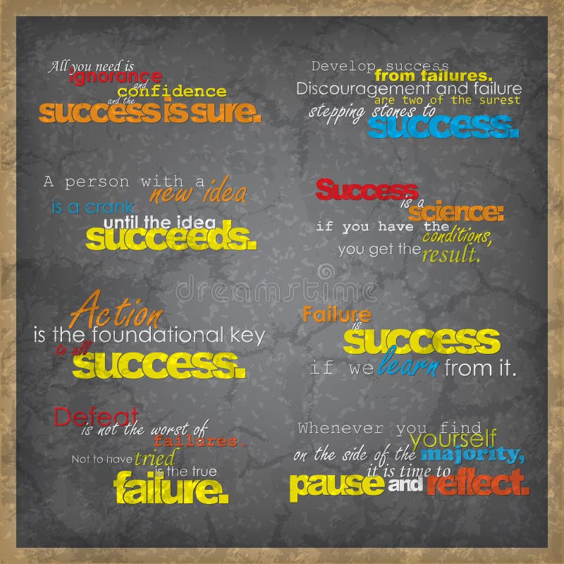 Set of Motivational Background Stock Vector - Illustration of font ...