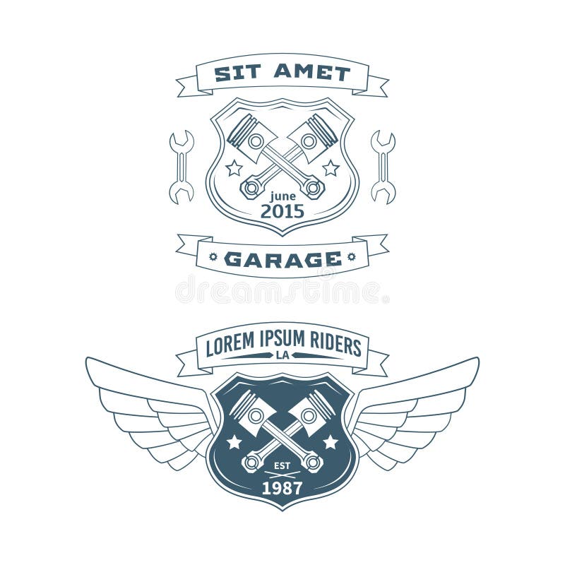 Set of Motor vector badges stock vector. Illustration of design - 51314221