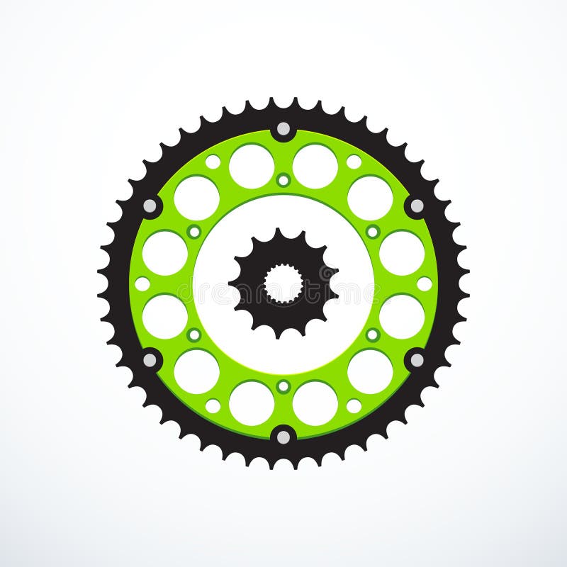 Set of Motorcycle Sprockets. Vector Illustration Stock Vector ...