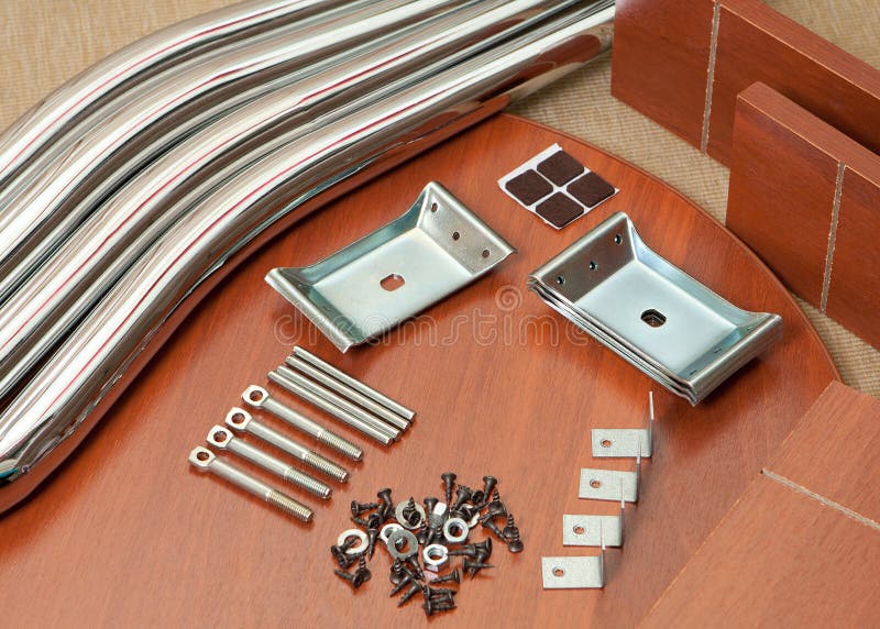 Set of Mounting Material for Assembly. Stock Image - Image of king ...