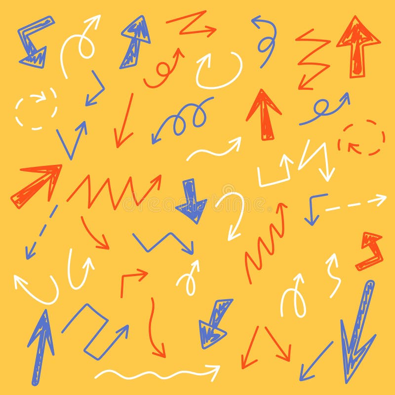 A Set of Multi Colored Arrows of Different Shapes and Sizes Stock ...