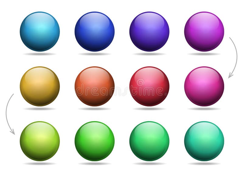 Set of Multi Colored Balls. Design Element Stock Vector - Illustration ...