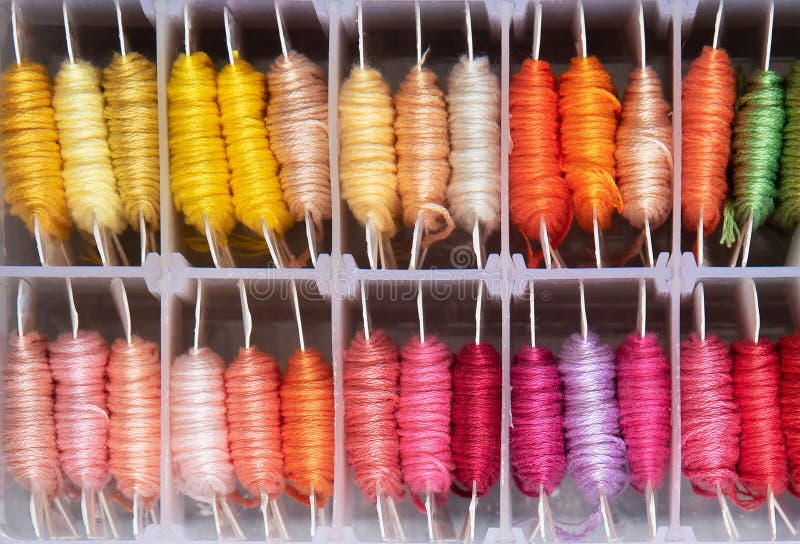 Set of Multi-colored Cotton Threads. Colorful Threads Stock Image ...