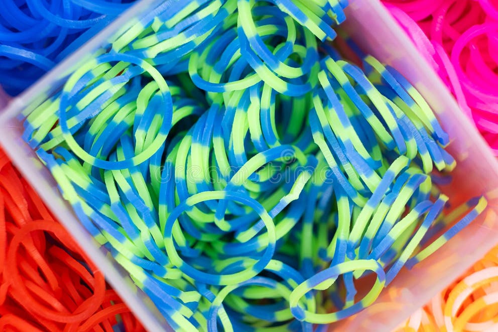 A Set of Multi-colored Elastic Bands for Weaving Bracelets for Children ...