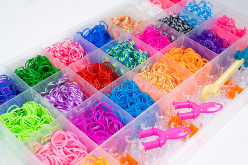 A Set of Multi-colored Elastic Bands for Weaving Bracelets for Children ...