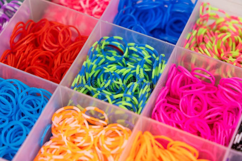 A Set of Multi-colored Elastic Bands for Weaving Bracelets for Children ...
