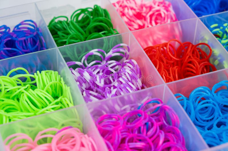 A Set of Multi-colored Elastic Bands for Weaving Bracelets for Children ...