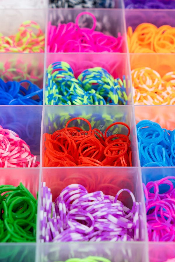 A Set of Multi-colored Elastic Bands for Weaving Bracelets for Children ...