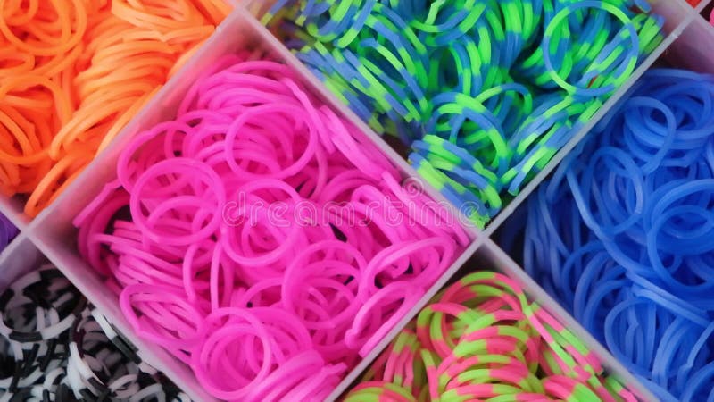 A Set of Multi-colored Elastic Bands for Weaving Bracelets for Children ...
