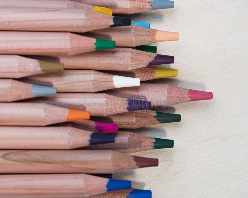 Set of Multi-colored Pencils. Stock Image - Image of assorted, design ...