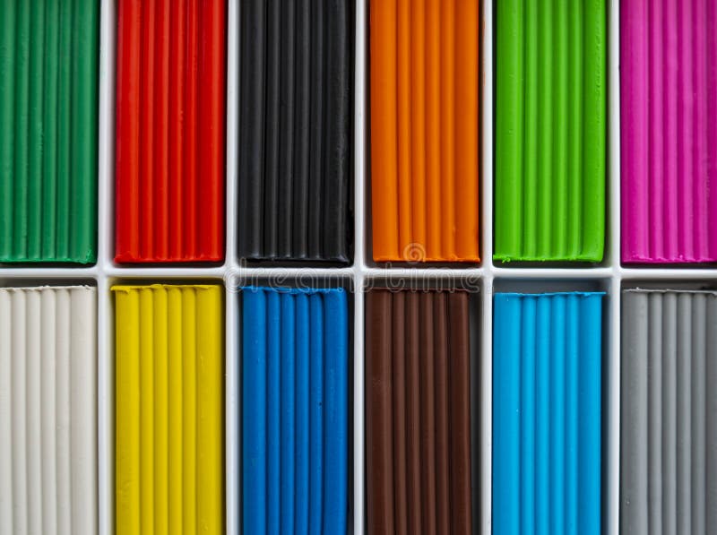 Set of Multi-colored Plasticine for Modeling, Close -up Stock Image ...