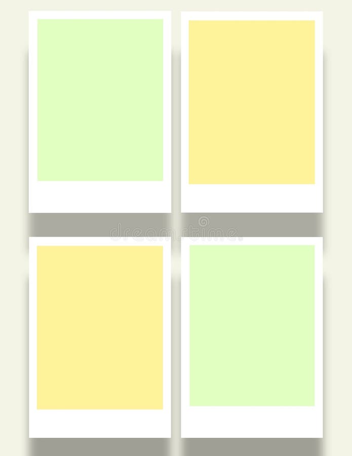 A Set of Multi-colored Sheets of Paper for Notes, 4 Stickers Stock ...