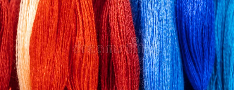 Set of Multi-colored Threads for Embroidery. Background for Design ...