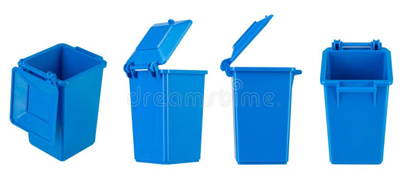 Set Multi Colors Recycling Bins Isolated on White Background. Garbage ...