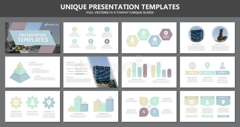Set of Multi Colour Elements for Multipurpose Presentation Template ...