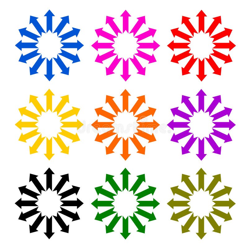 Multicolor 3d set arrow stock vector. Illustration of curve - 29521255