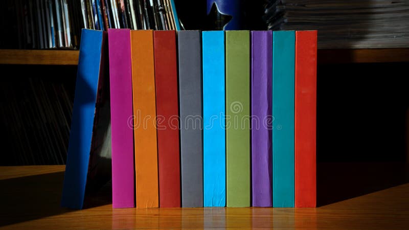 A Set of Multicolor Handbooks Stock Photo - Image of brown, white ...