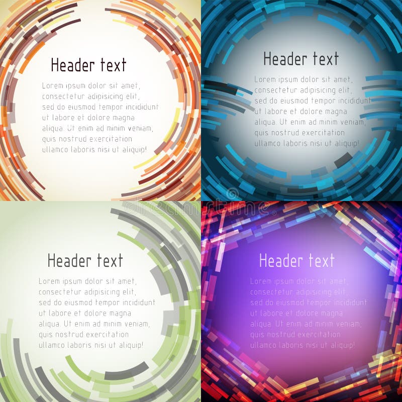 Set of Multicolored Abstract Frameworks for Text. Stock Vector ...