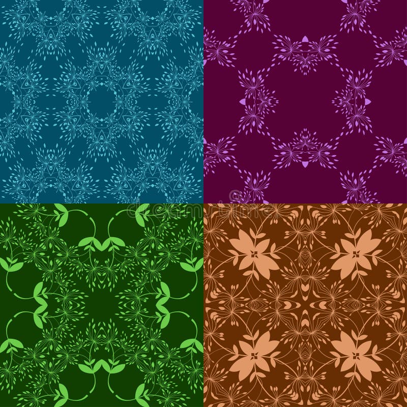 Set of Multicolored Seamless Decorative Patterns. Stock Vector ...