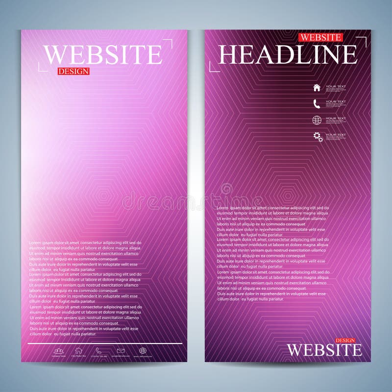 Big Set of Multicolored Vertical Backgrounds. Modern Page Website ...