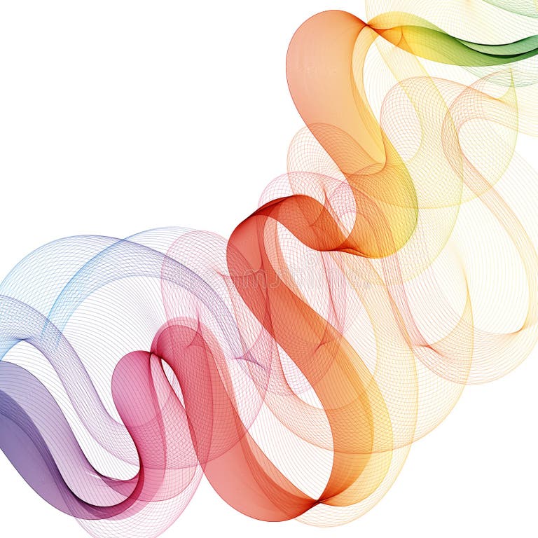 Set of Multicolored Wave Patterns. Decor Element. Presentation Layout ...