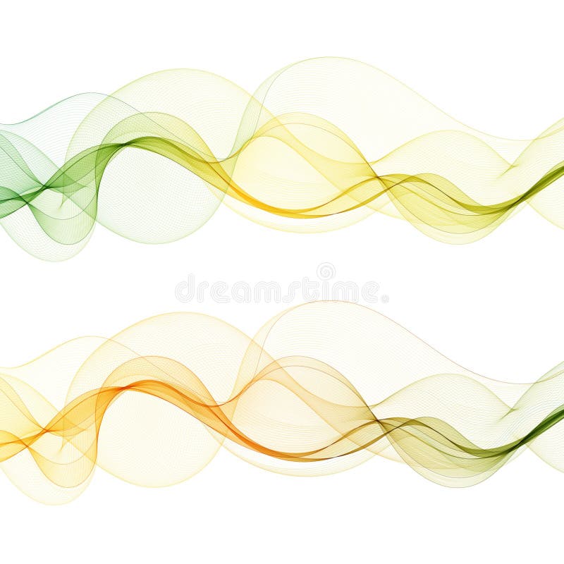 Set of Multicolored Wave Patterns. Decor Element. Presentation Layout ...