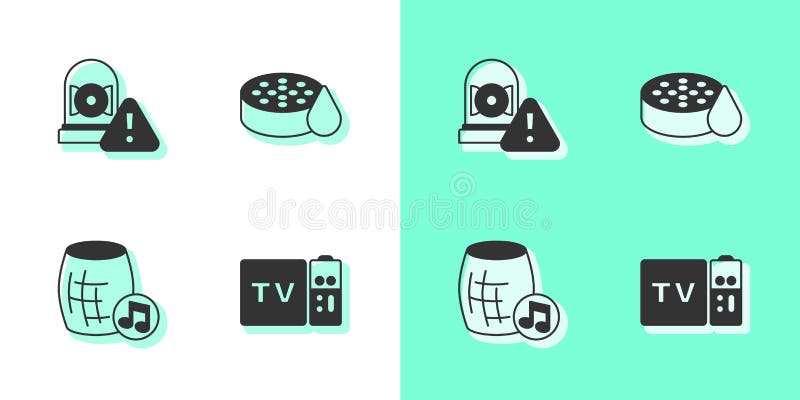 Set Multimedia and TV Box Receiver, Ringing Alarm Bell, Voice Assistant ...