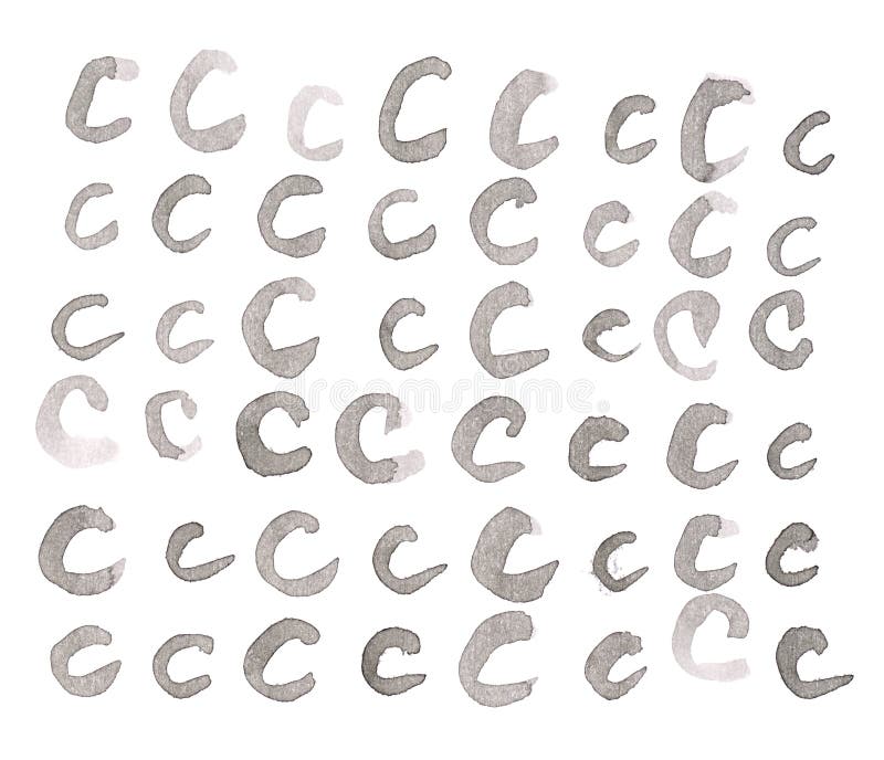 Set of Multiple C Letters Isolated Stock Image - Image of latin ...
