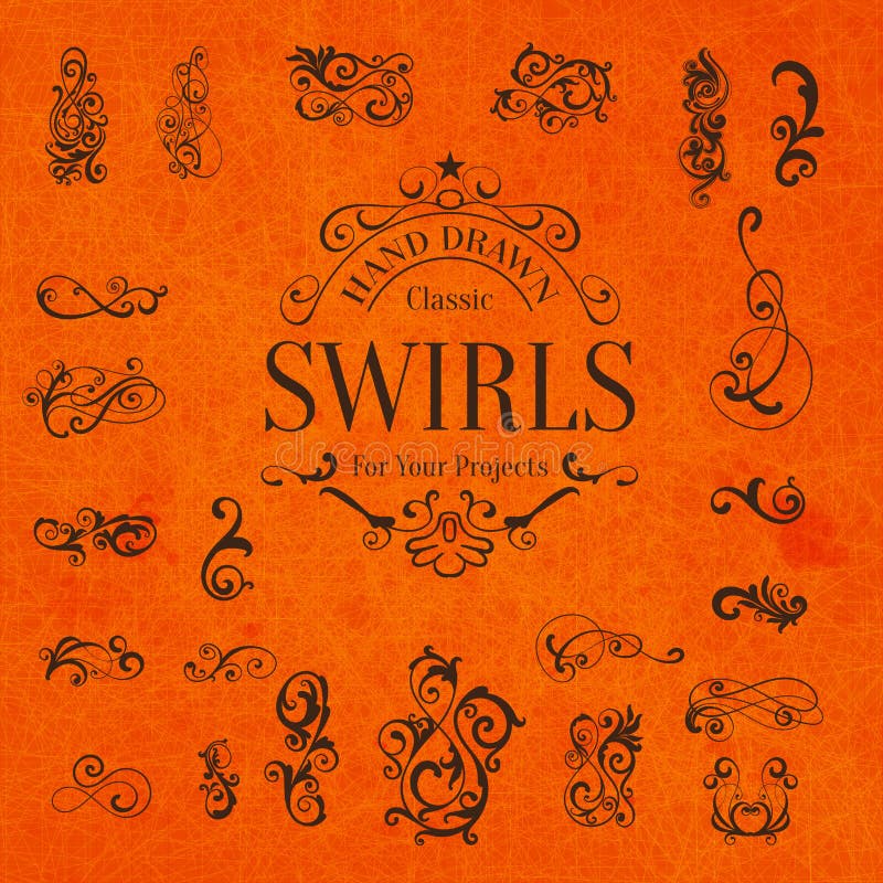 Set of Multiple Different Classic Swirls Vector Stock Vector ...