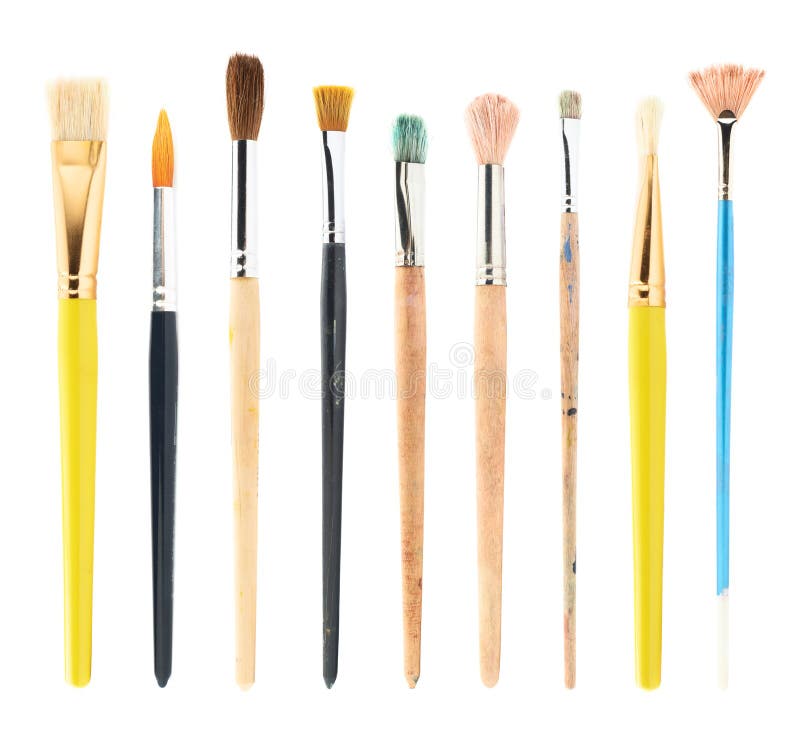 Multiple Brushes Next To a Paint Cases Stock Image - Image of colorful ...
