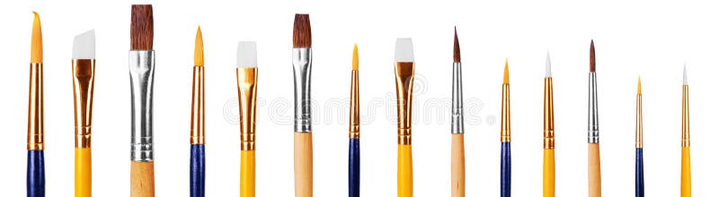 Multiple Brushes Next To a Paint Cases Stock Image - Image of colorful ...