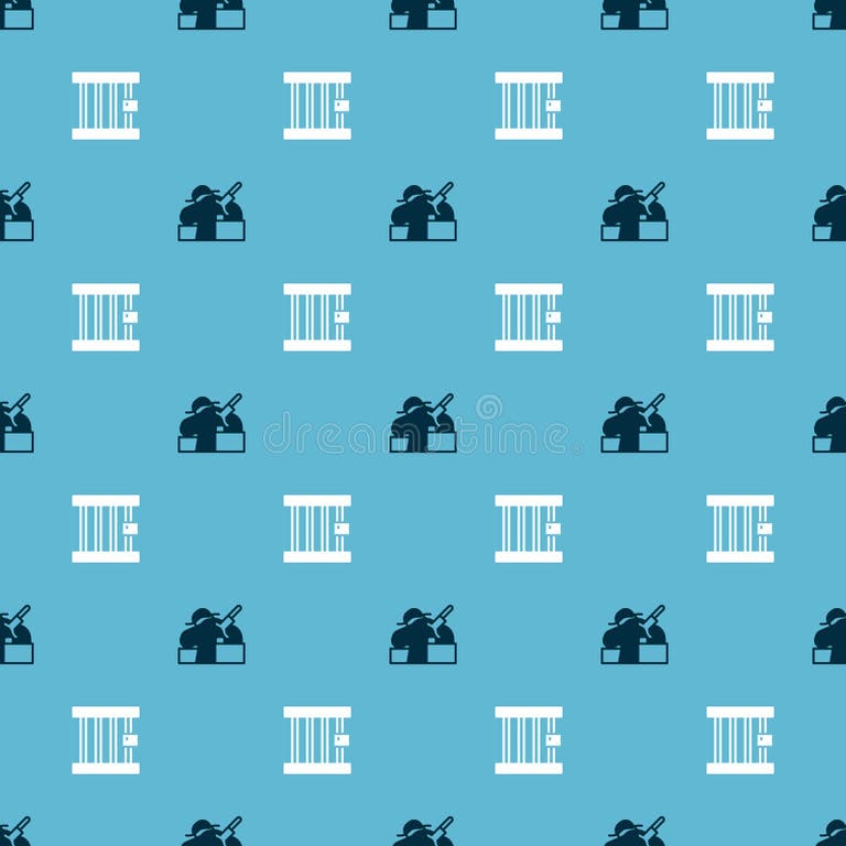 Set Murder and Prison Window on Seamless Pattern. Vector Stock Vector ...
