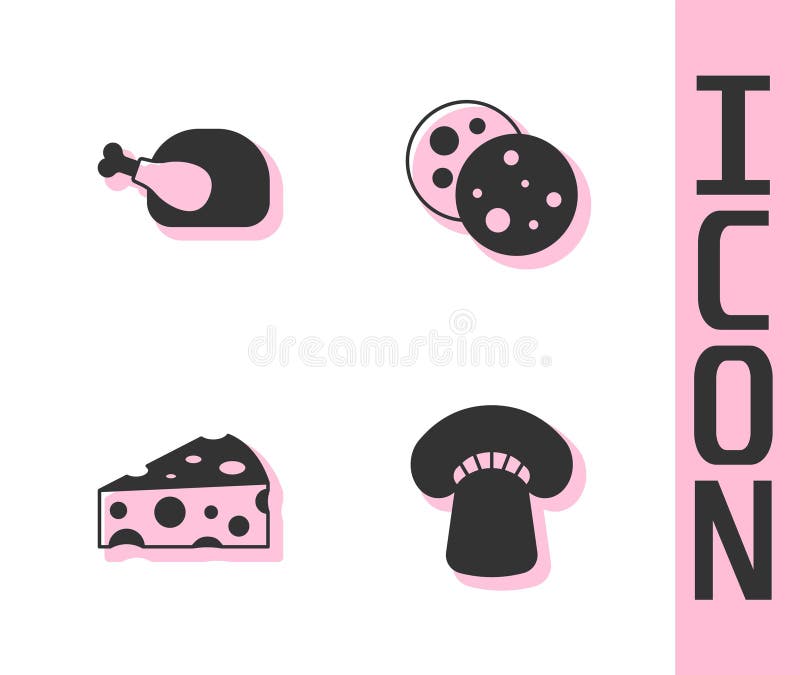 Set Mushroom, Roasted Turkey or Chicken, Cheese and Cookie with ...