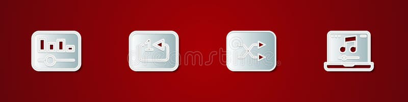 Set Music Equalizer, Repeat Track Music Player, Arrow Shuffle and ...