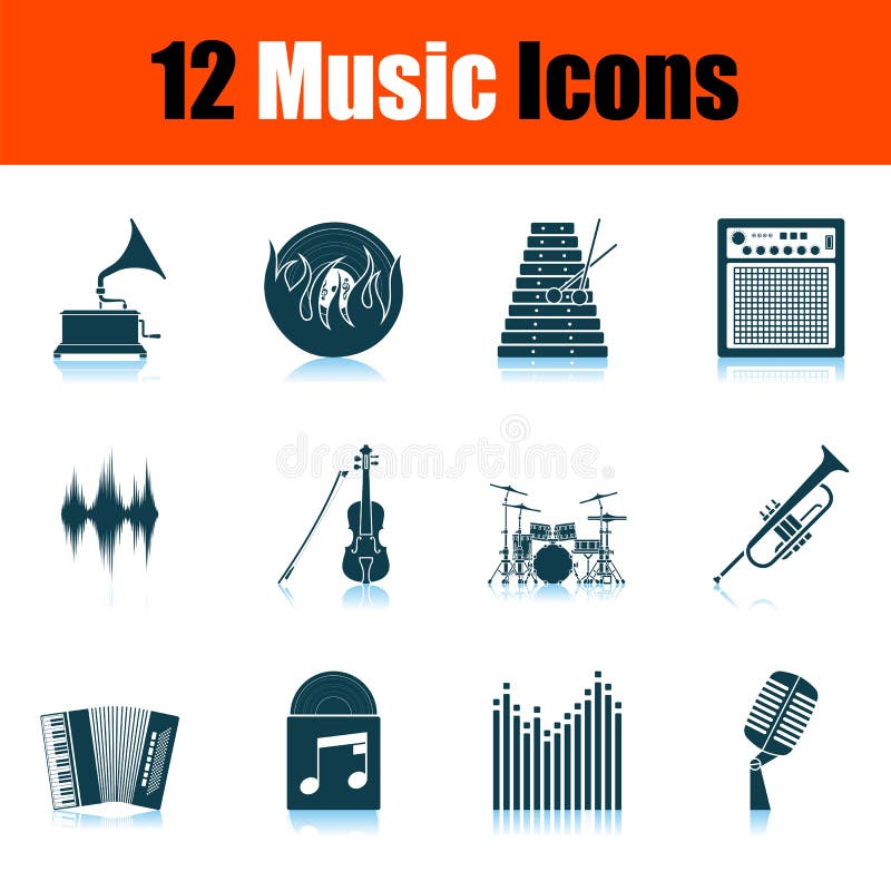 Set of Music Icons stock vector. Illustration of reel - 146071501