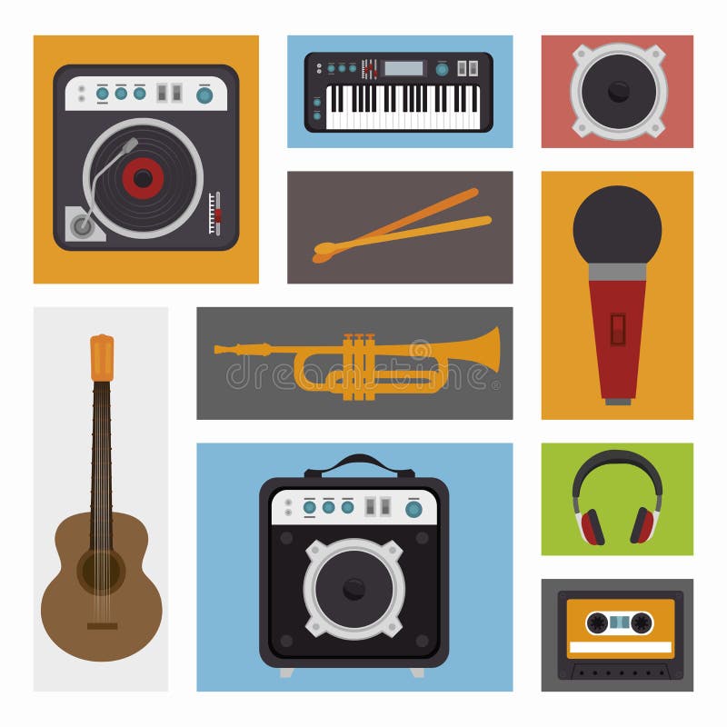 Music Industry Icons Stock Illustrations – 3,227 Music Industry Icons ...
