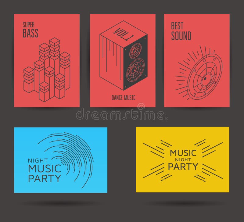 Set of music posters stock vector. Illustration of musical - 70367437