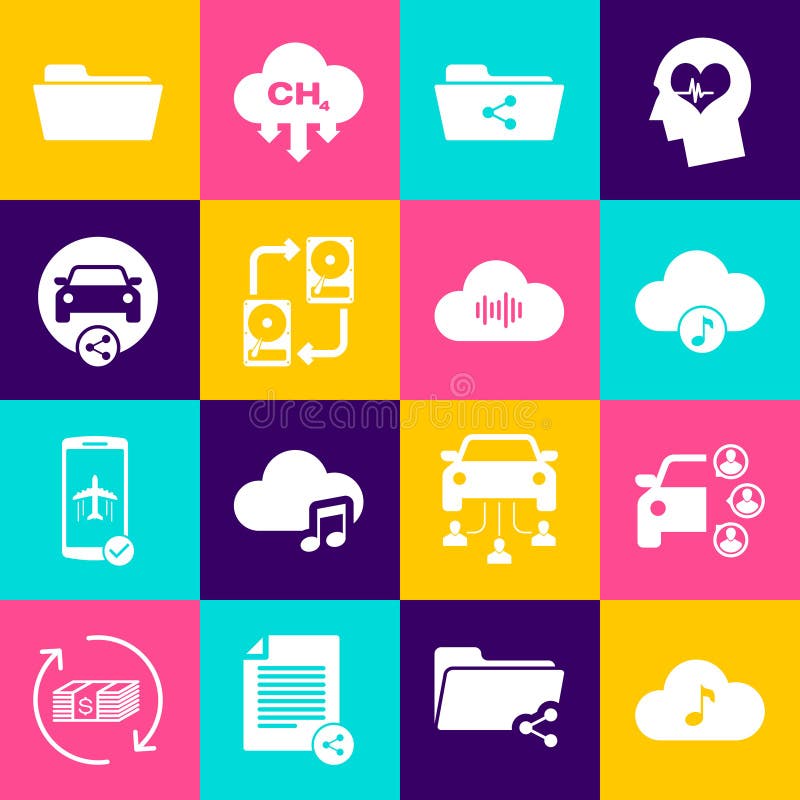 Set Music Streaming Service, Car Sharing, , Share Folder, Data Exchange ...